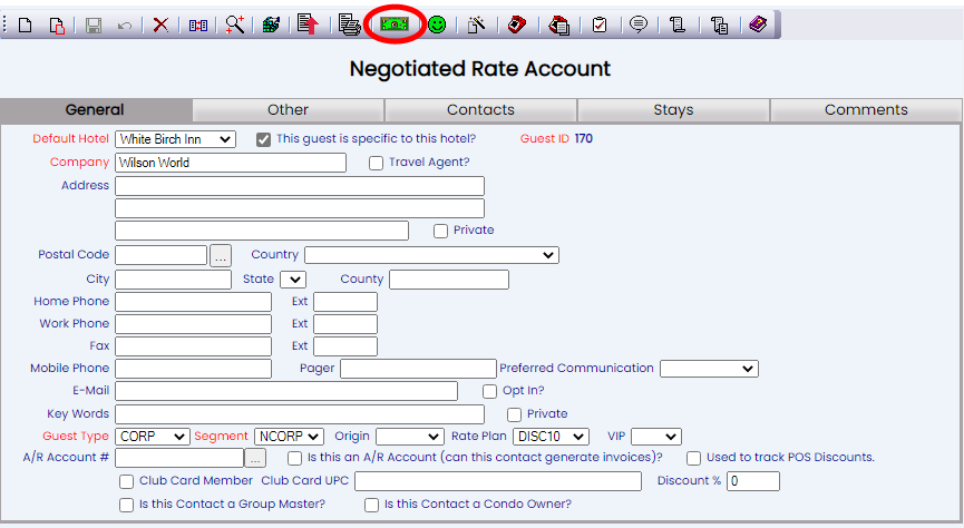 Companies with Negotiated Rates