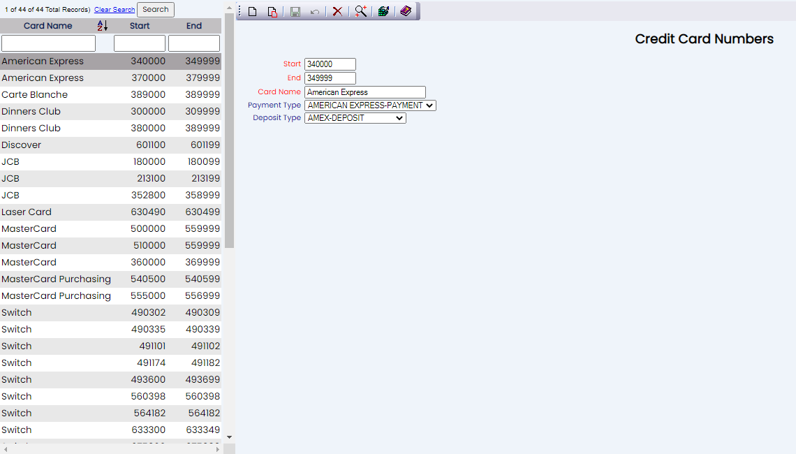 Credit Card Assignments